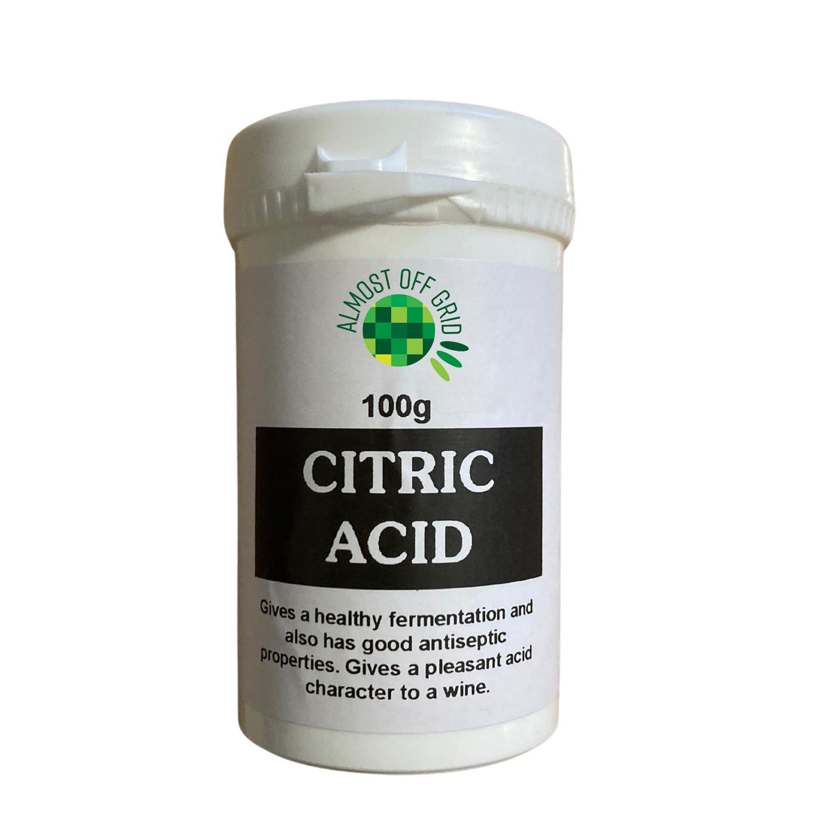 Citric Acid - 100g tub Almost Off Grid